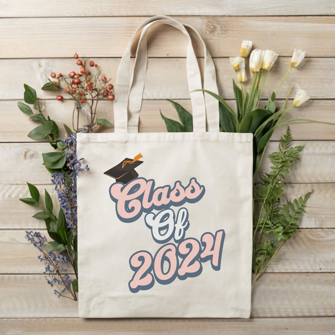 Class of 2024 Gift, 2024 Grad Tote Bag, Canvas Tote Bag, Cute Tote Bags ...