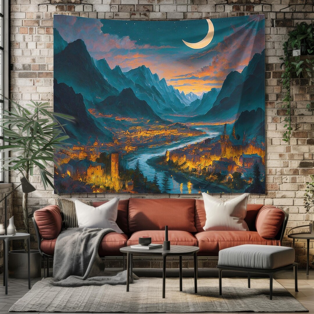 Night Court Fantasy Wall Tapestry Fairy Fantasy Home Decor Bedroom or ...
