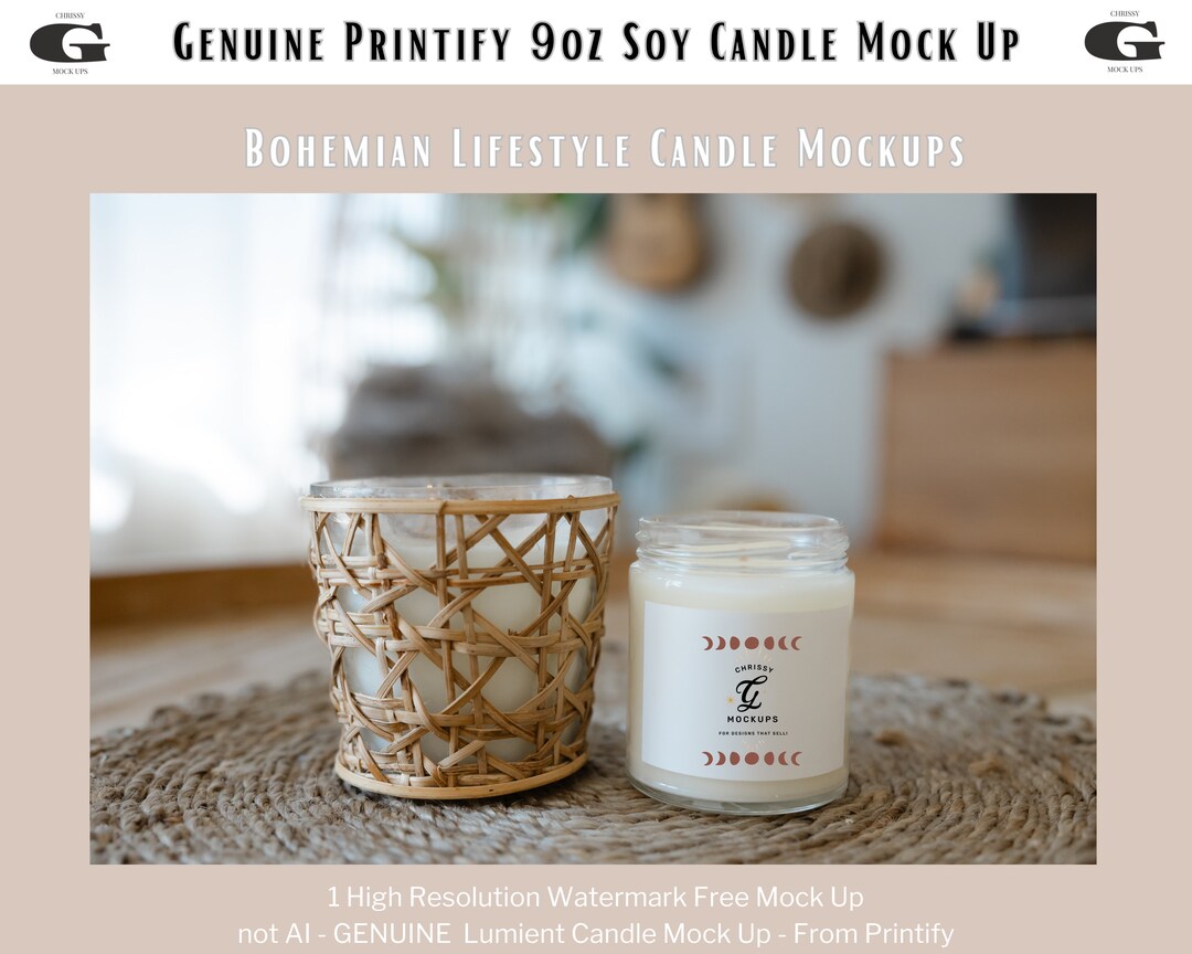 Printify Candle Mockup Aesthetic Soy Candle Mockup Digital Download ...