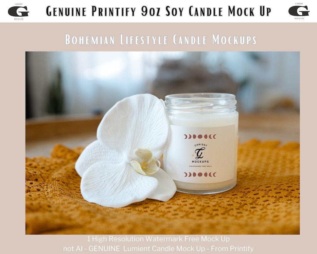 Printify Candle Mockup Aesthetic Soy Candle Mockup Digital Download ...