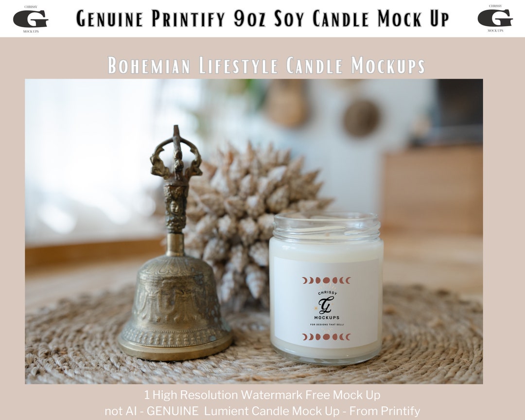Printify Candle Mockup Aesthetic Soy Candle Mockup Digital Download ...