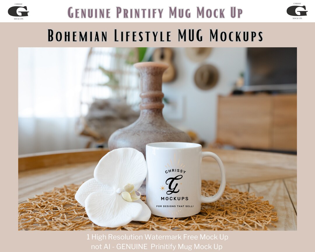 Printify Mug Mockup Aesthetic Mug Mockup Digital Download, Mug Mockup ...
