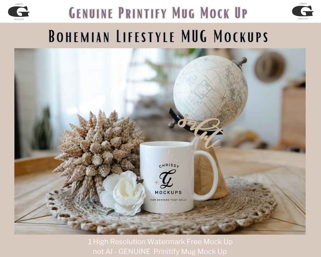 Printify Mug Mockup Aesthetic Mug Mockup Digital Download, Mug Mockup ...