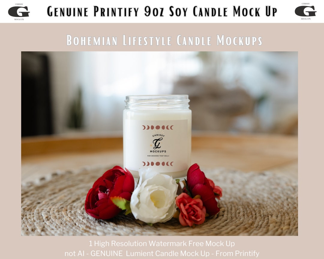 Printify Candle Mockup Aesthetic Soy Candle Mockup Digital Download ...