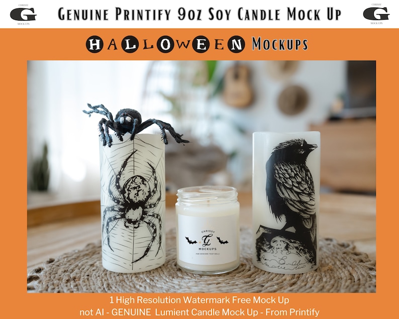 Printify Candle Mockup Aesthetic Soy Candle Mockup Digital Download ...