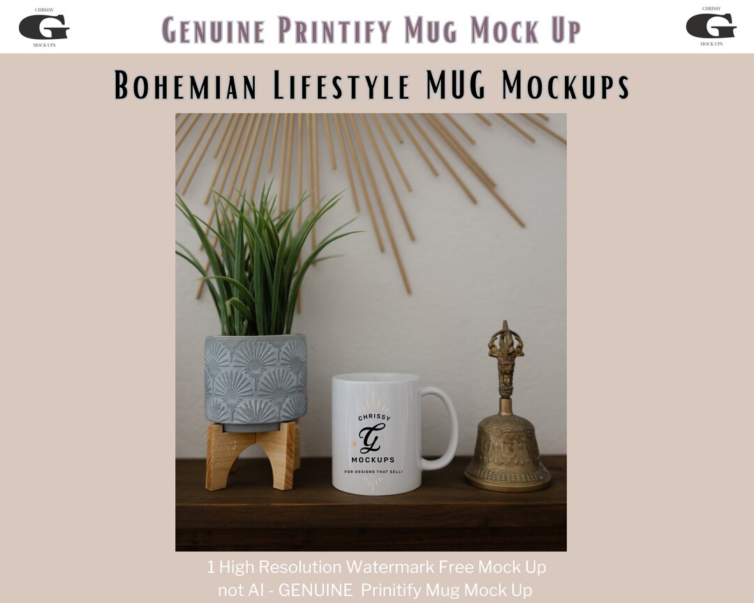 Printify Mug Mockup Aesthetic Mug Mockup Digital Download, Mug Mockup ...