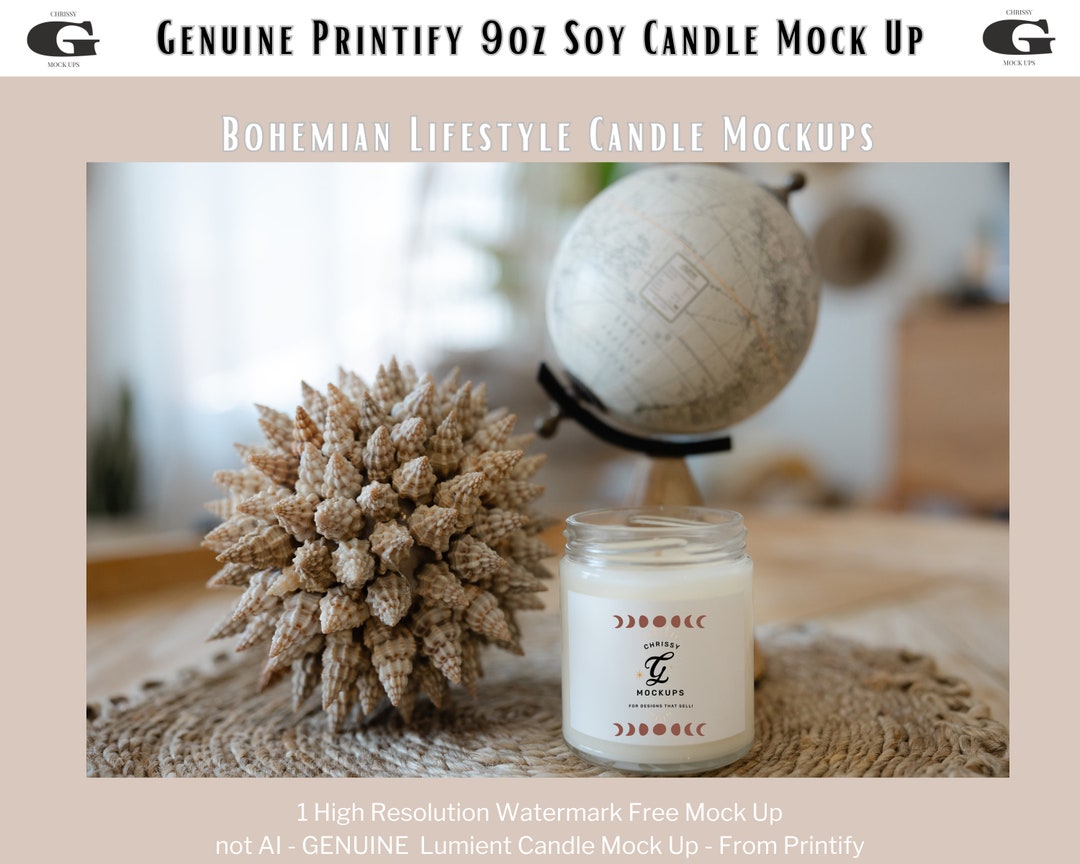 Printify Candle Mockup Aesthetic Soy Candle Mockup Digital Download ...
