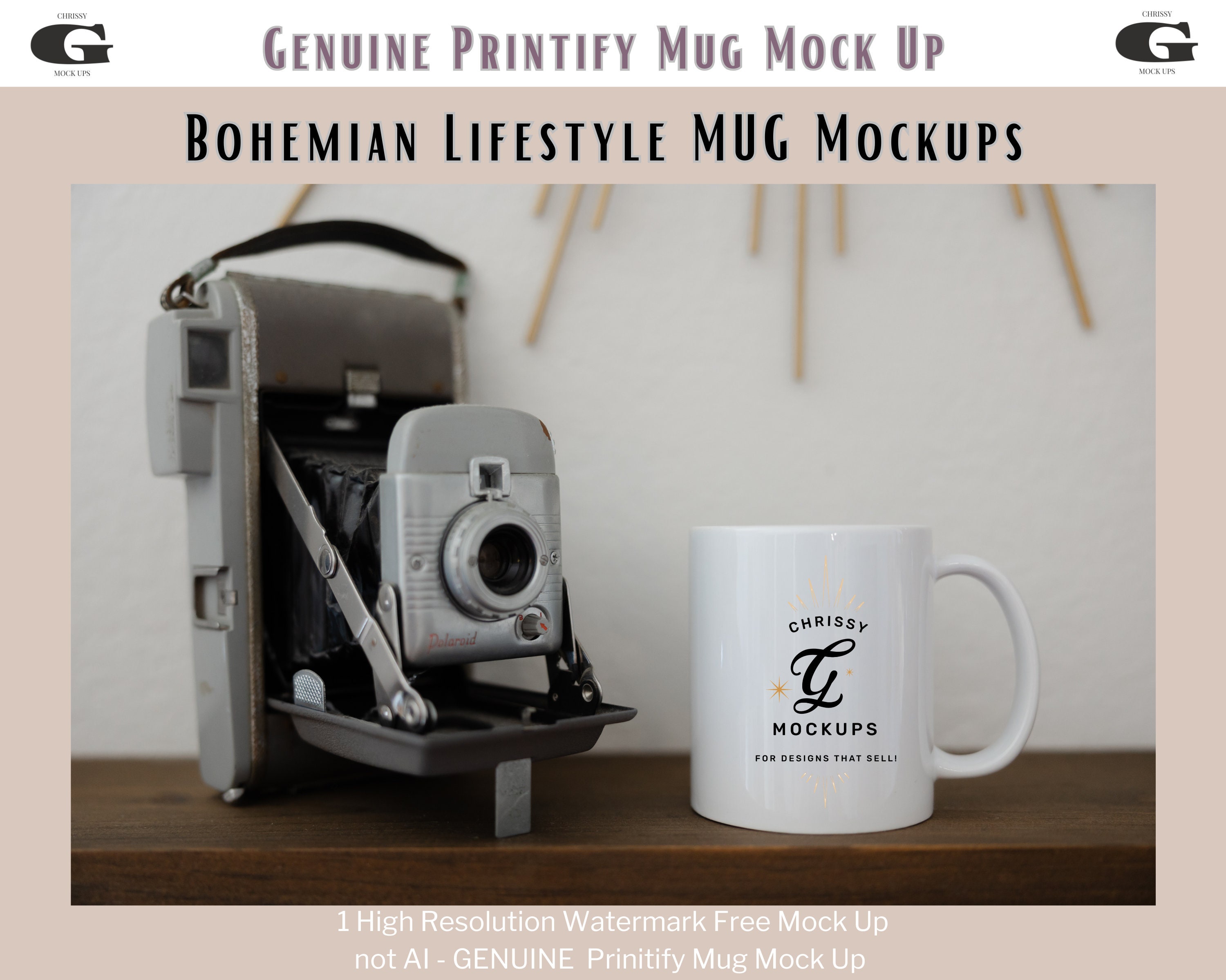 Printify Mug Mockup Aesthetic Mug Mockup Digital Download, Mug Mockup ...