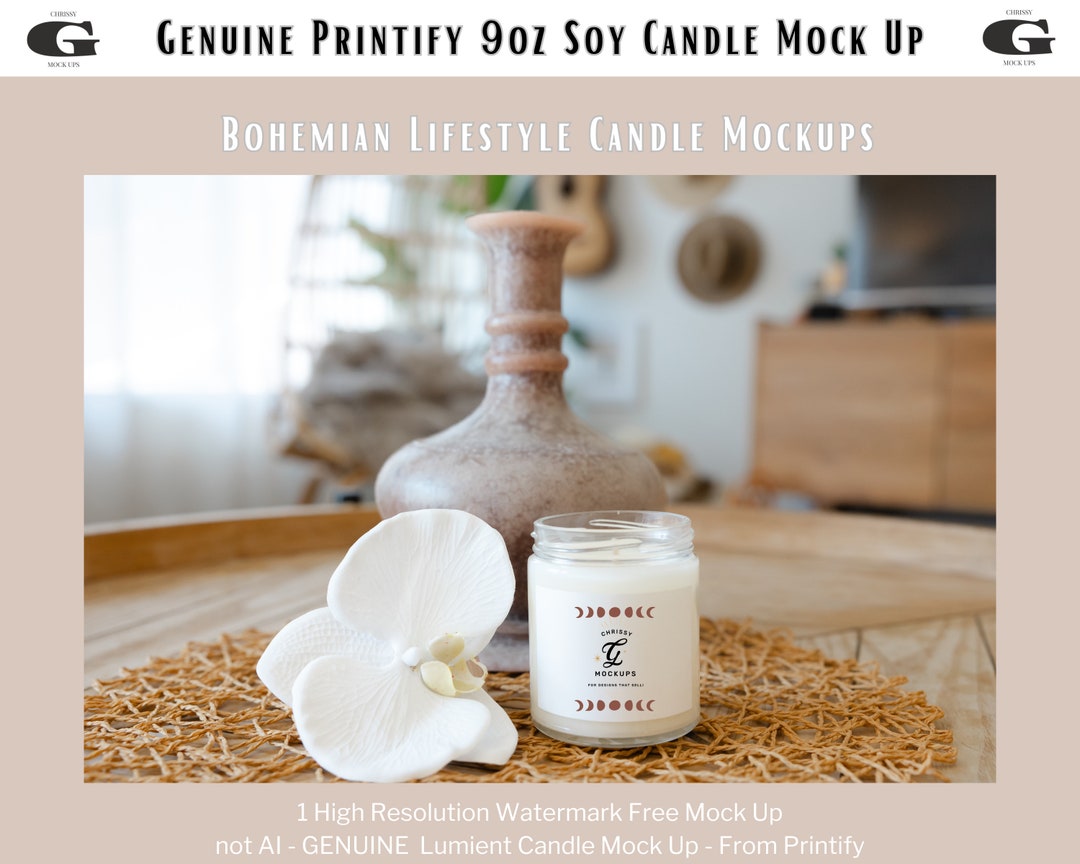 Printify Candle Mockup Aesthetic Soy Candle Mockup Digital Download ...