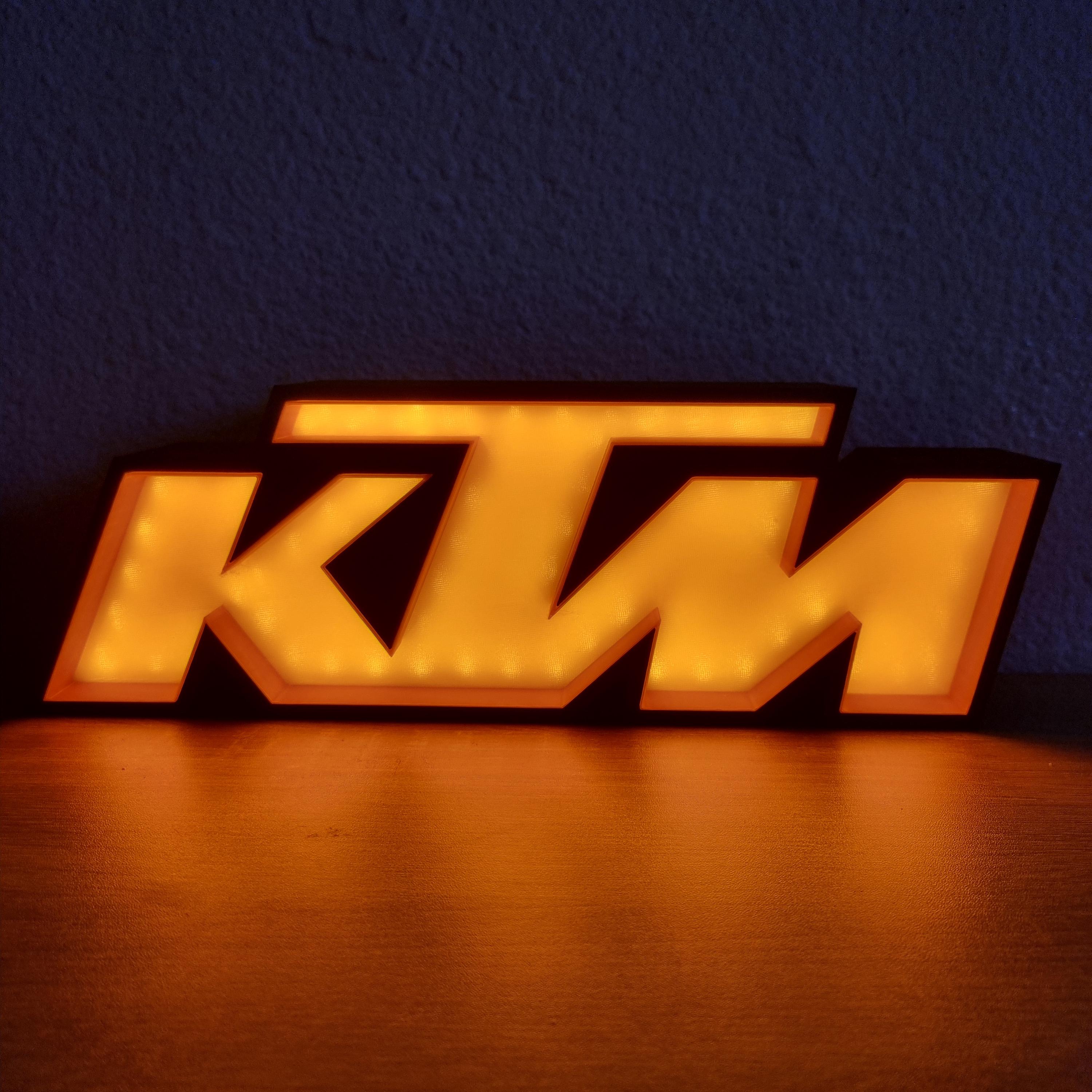 KTM Light Logo Illuminated Sign 3D Illuminated Interior Decoration ...