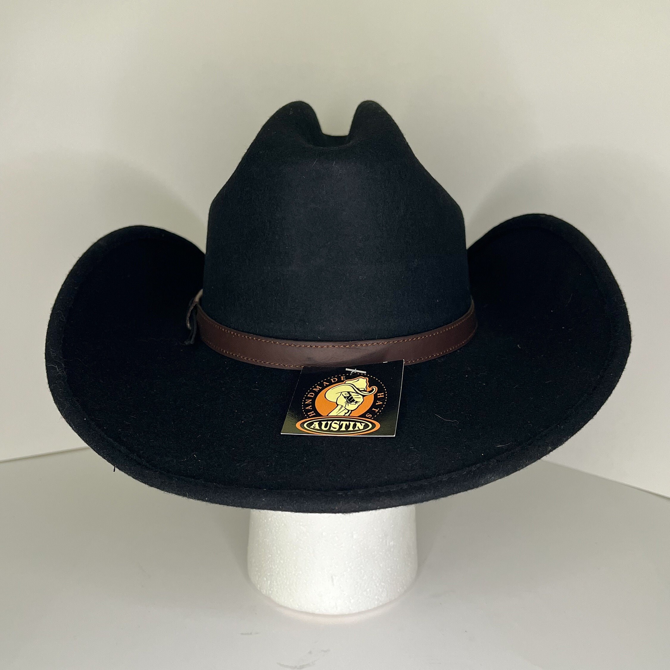 Felt Cowboy Felt Hat Cowgirl Hat Black Western Hat Simple Cowgirl Hat ...
