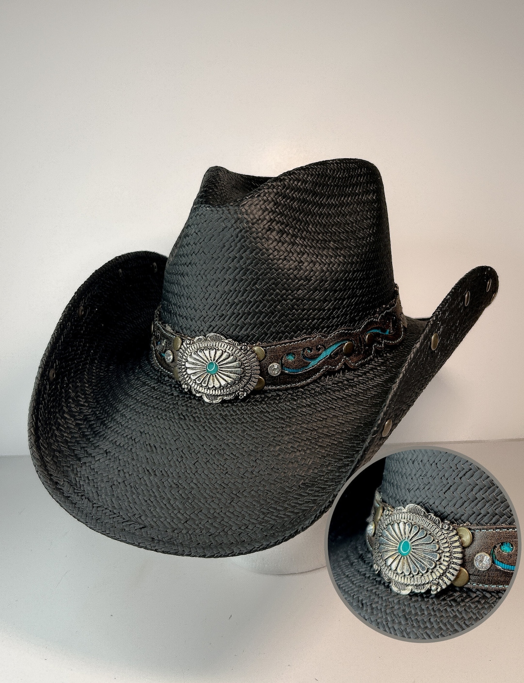 Austin Handmade Hats jane Cowboy/cowgirl Straw Hat - Etsy