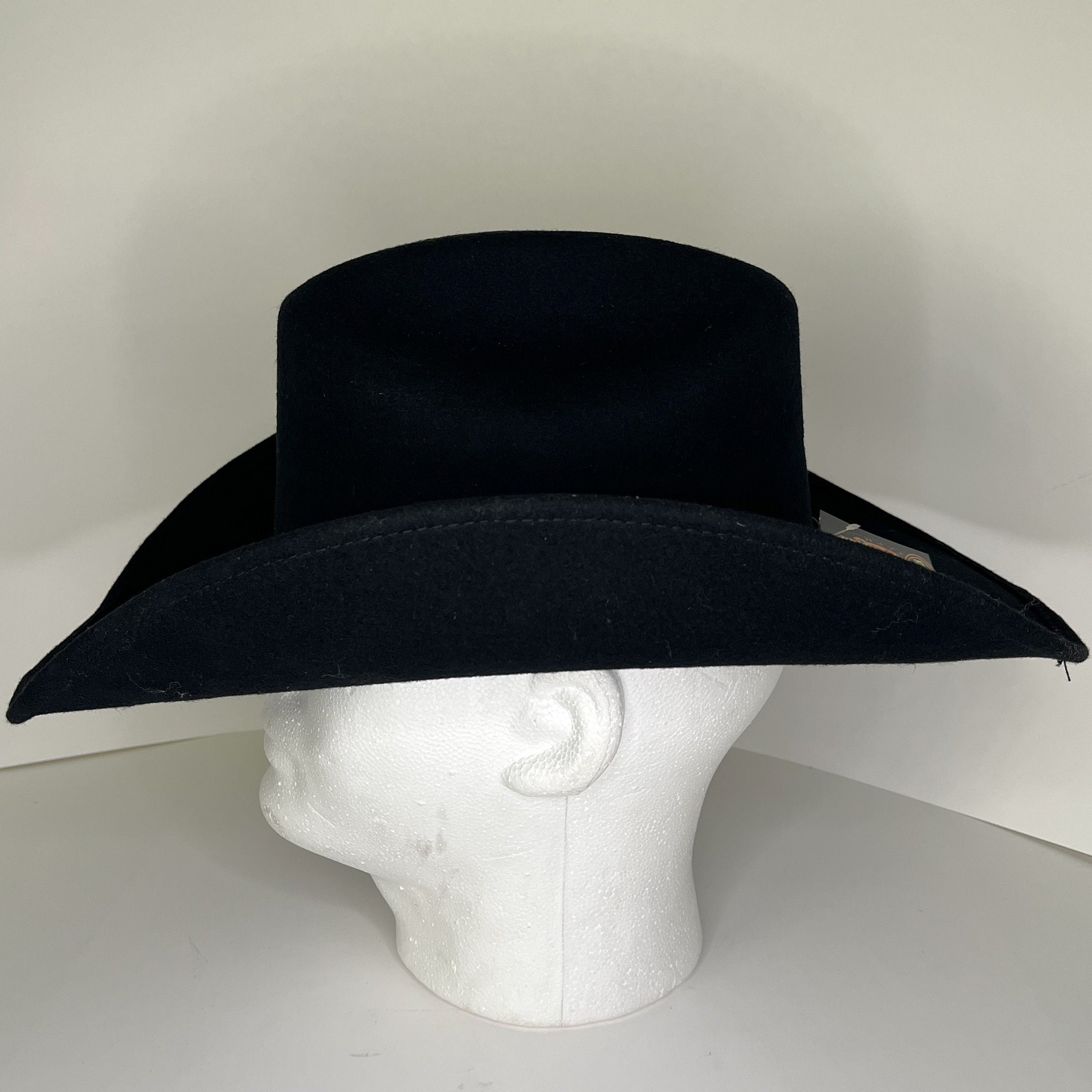 Felt Cowboy Felt Hat Cowgirl Hat Black Western Hat Simple Cowgirl Hat ...