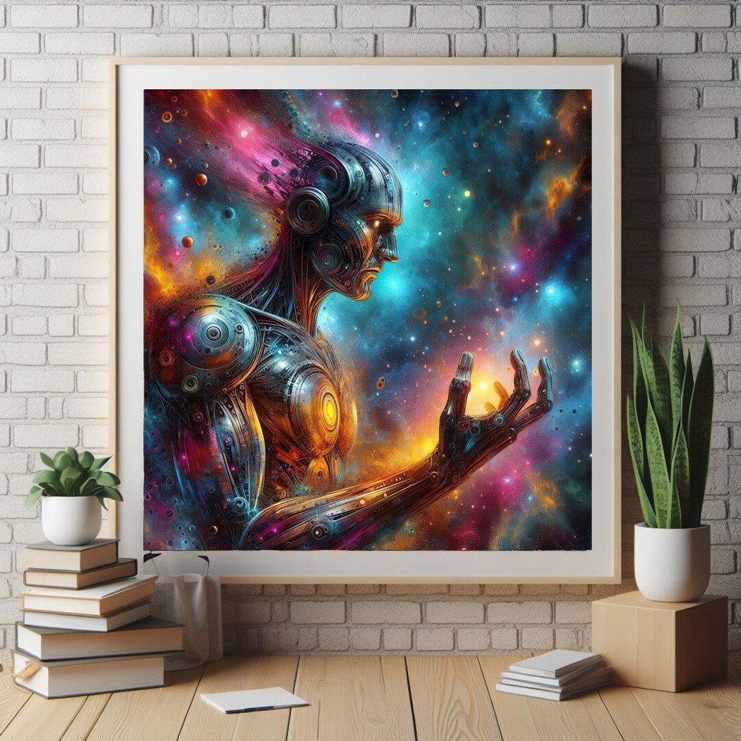 Mechanical Space Robot, Space Cyborg, Wall Art, Digital Art Print ...