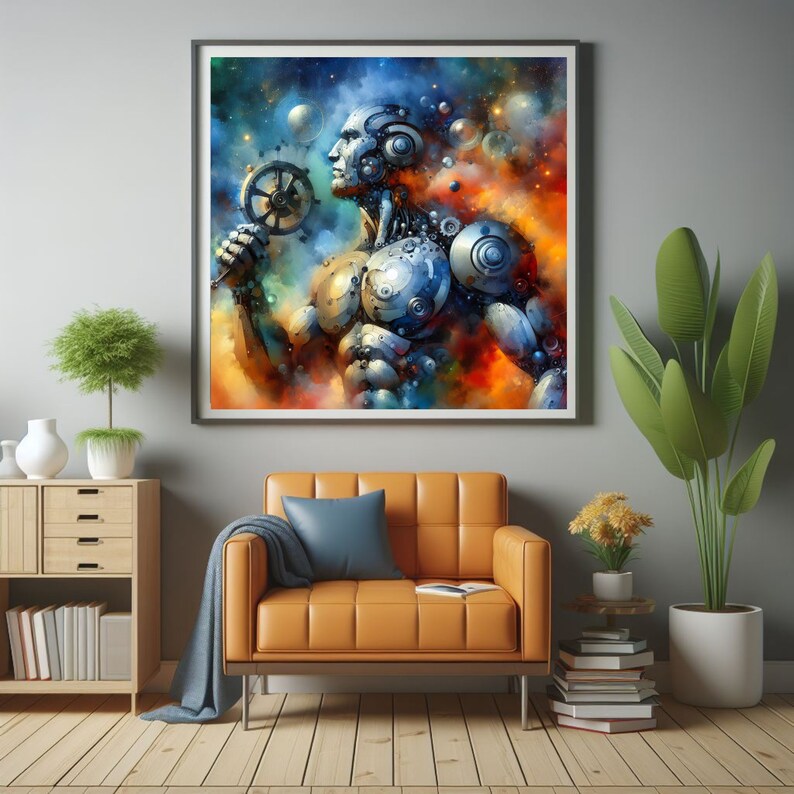 Mechanical Space Robot, Space Cyborg, Wall Art, Digital Art Print ...