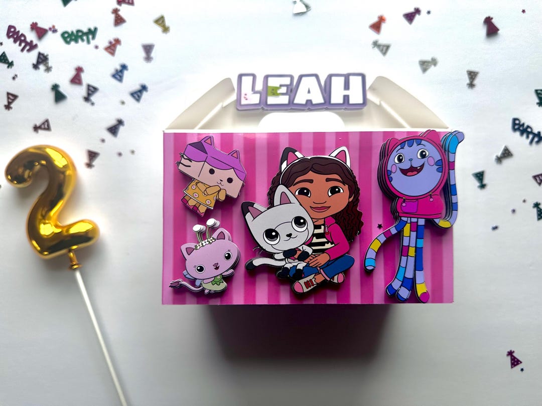 Gabby Dollhouse Favor Boxes, Gabby Dollhouse Treat Boxes, 3-D Gable ...