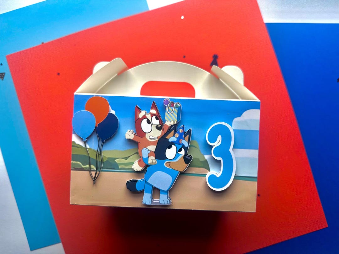 Bluey Favor Boxes, Bluey Treat Boxes, 3-D Gable Boxes - Etsy