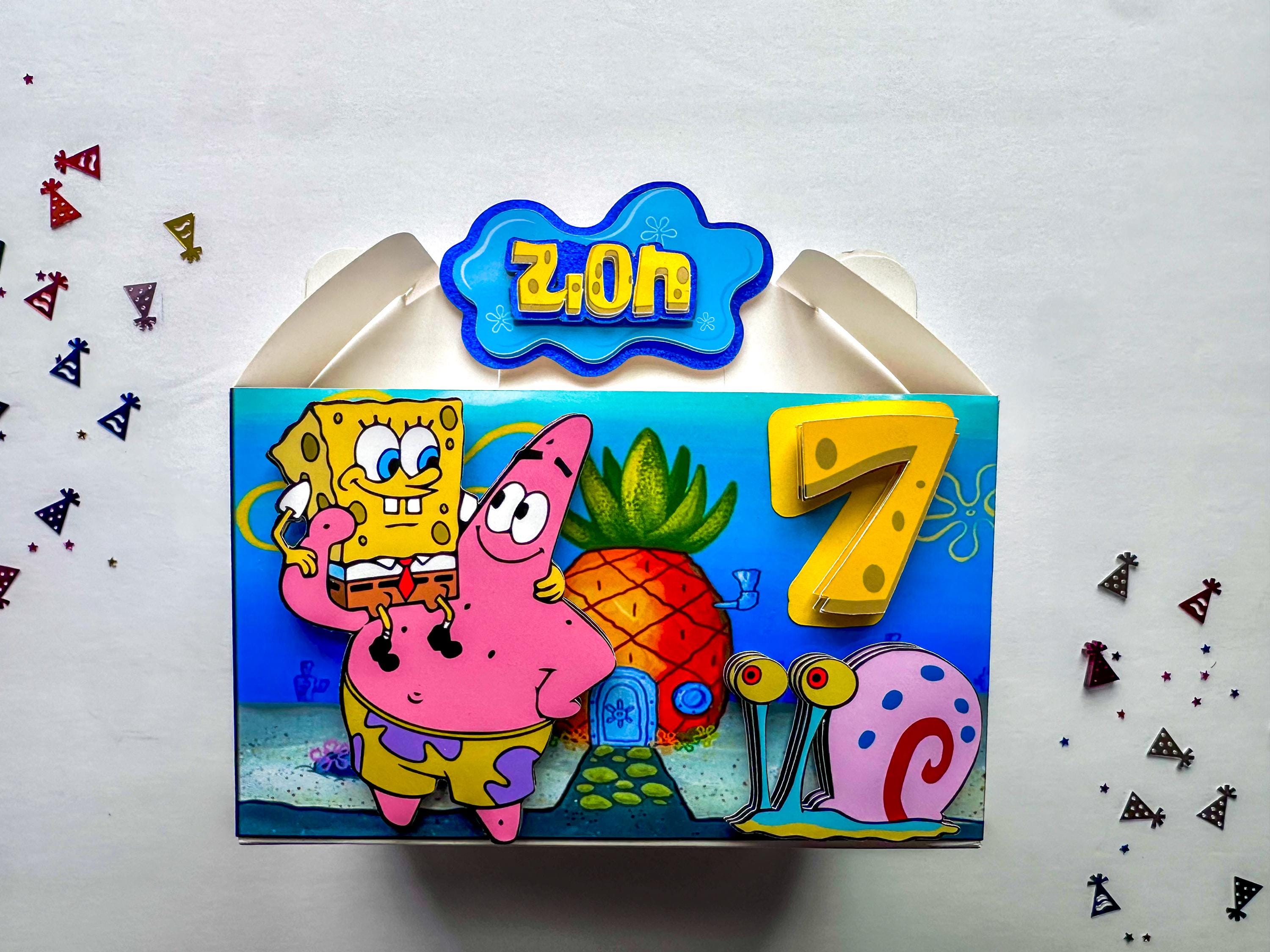 Spongebob Favor Boxes, Spongebob Favor Boxes, 3-D Gable Boxes - Etsy