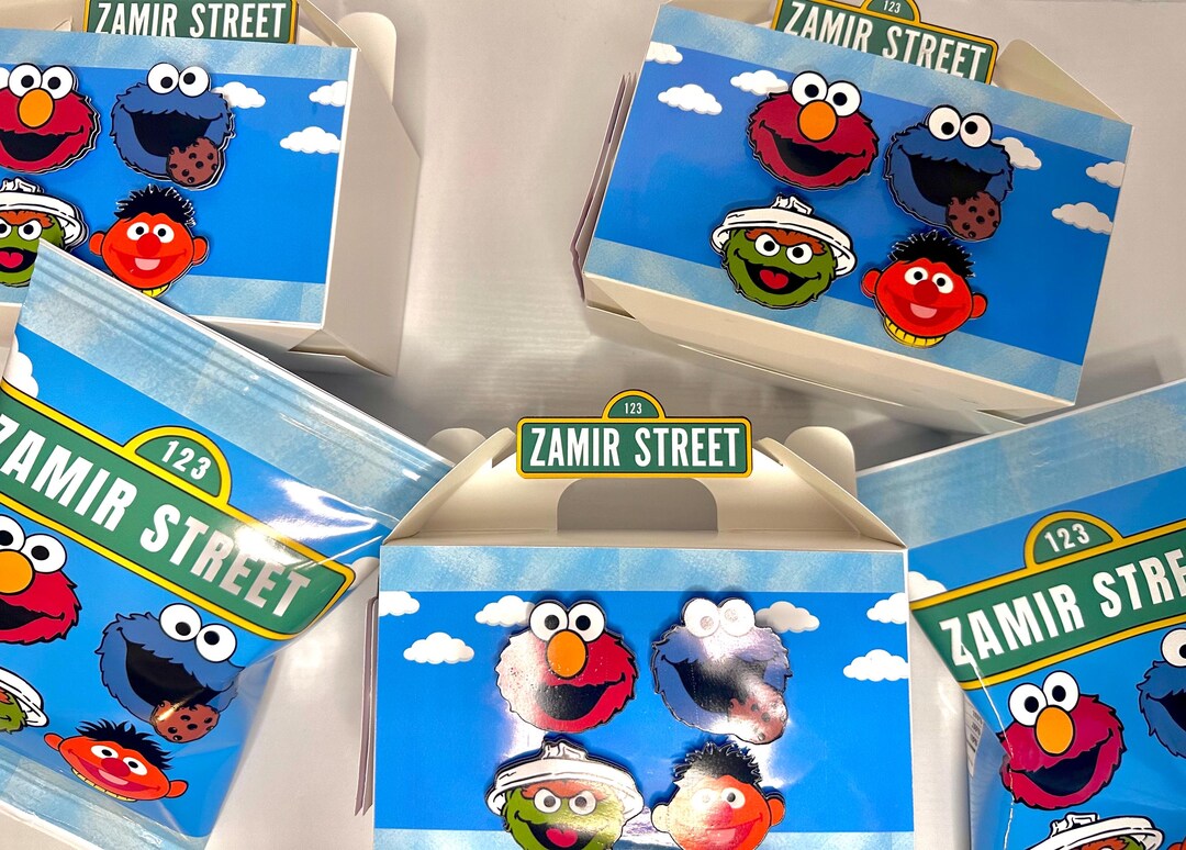 Elmo Favor Boxes, Sesame Street Treat Boxes, 3-D Gable Boxes - Etsy