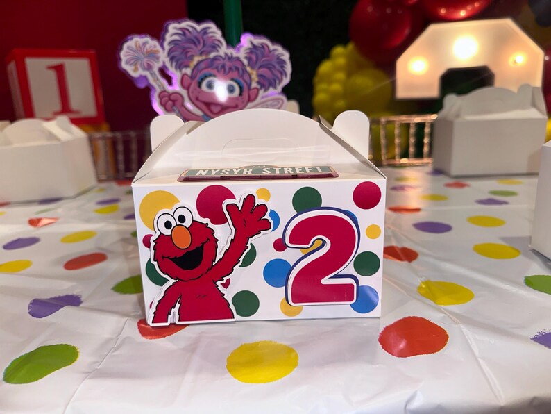Elmo Favor Boxes, Sesame Street Treat Boxes, 3-D Gable Boxes - Etsy