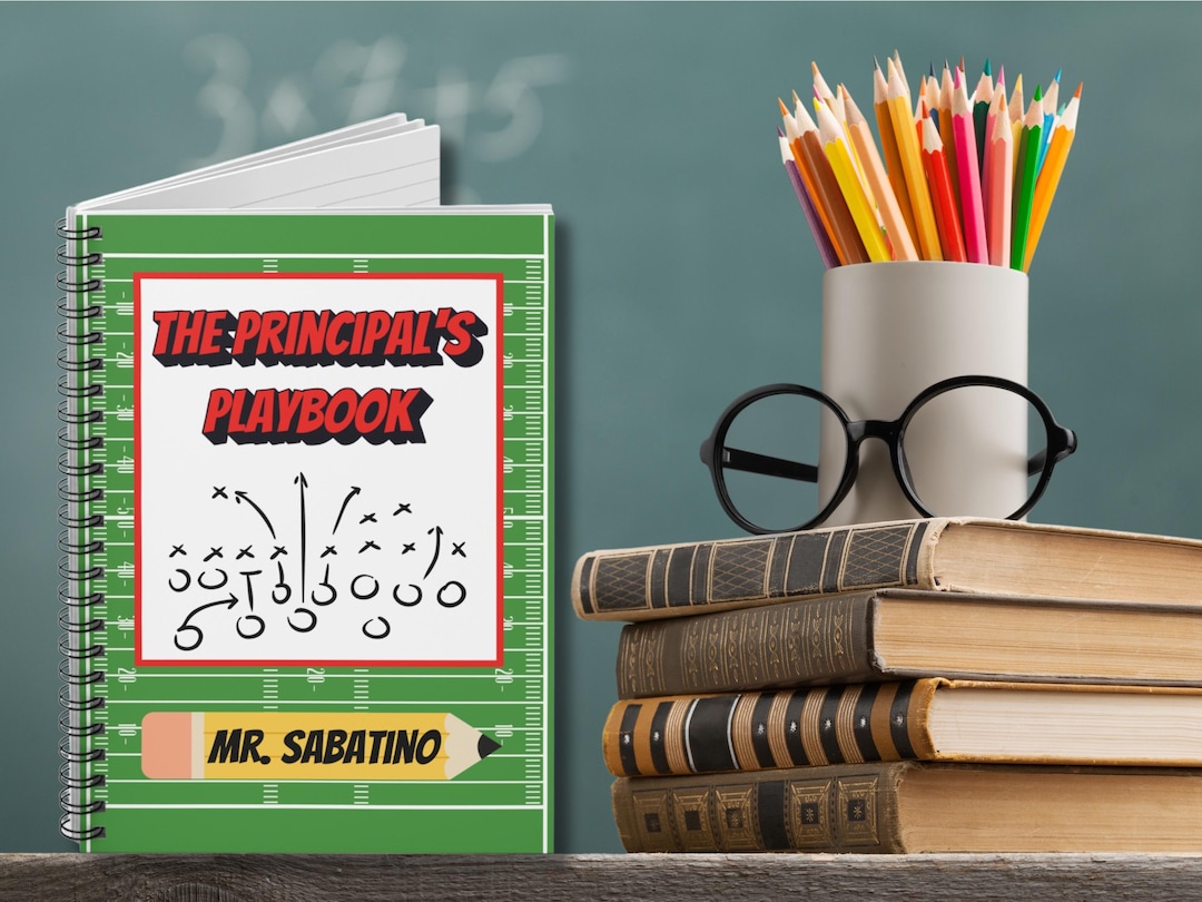 The Principals Playbook Spiral Notebook; Personalized Football Themed ...