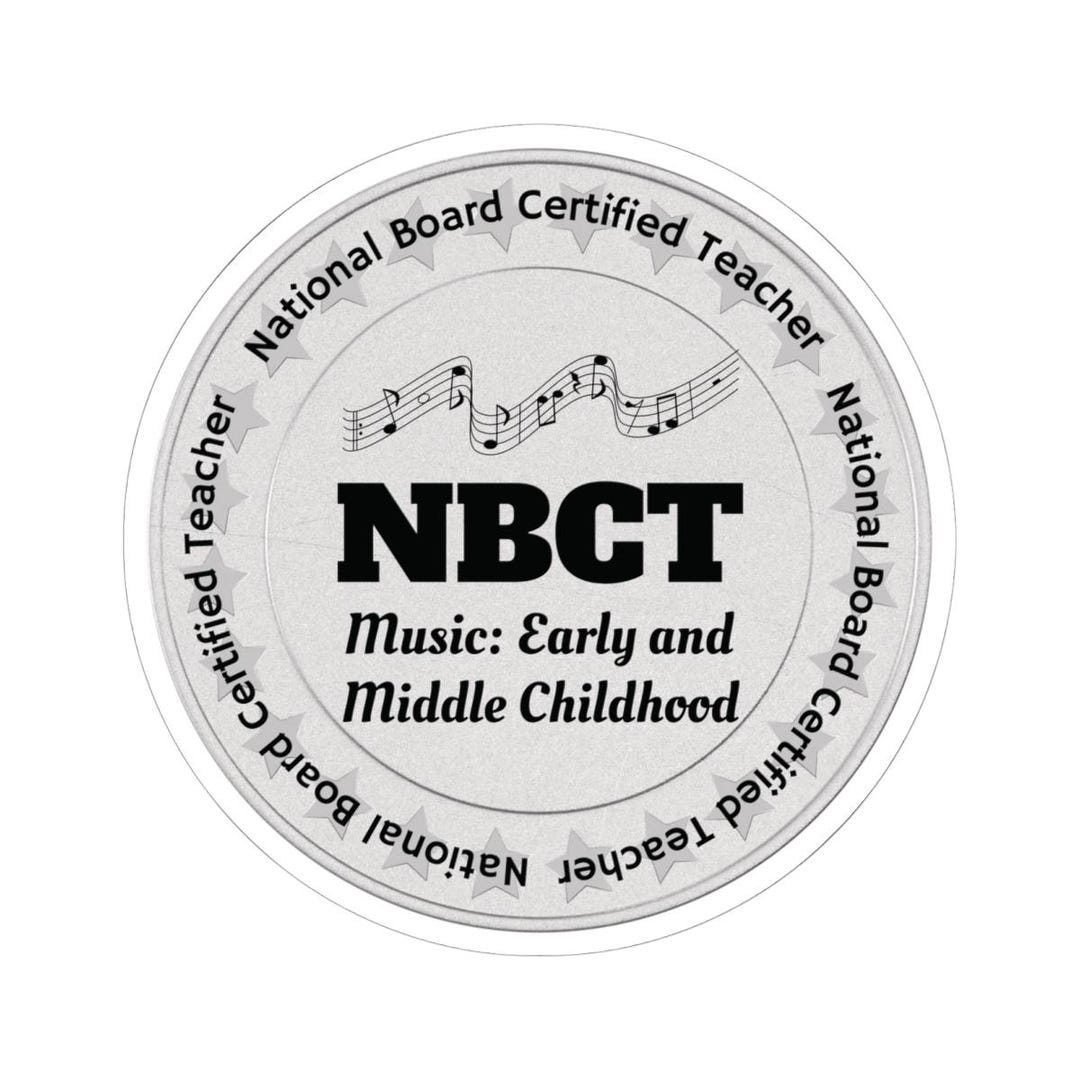 Certified Music Teacher Sticker, Early and Middle Childhood Educator ...