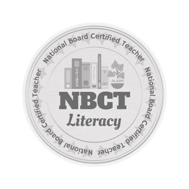 National Board Certification Literacy ELA Stickers NBCT Pride Literacy ...