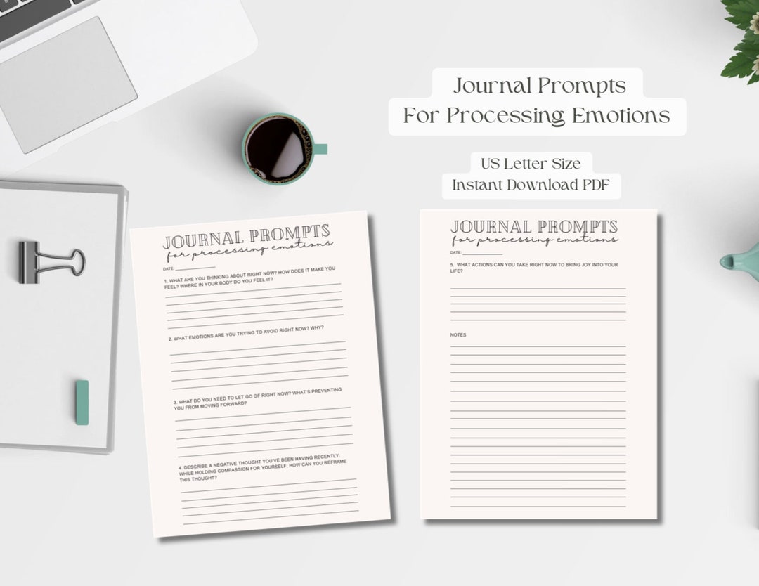 Journal Prompts for Processing Emotions Instant Download - Etsy
