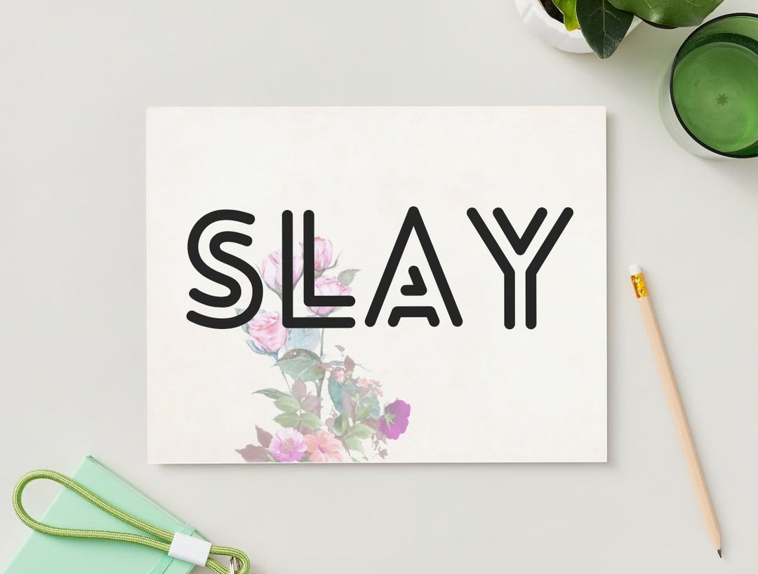 SLAY Minimalist Art Print - Etsy