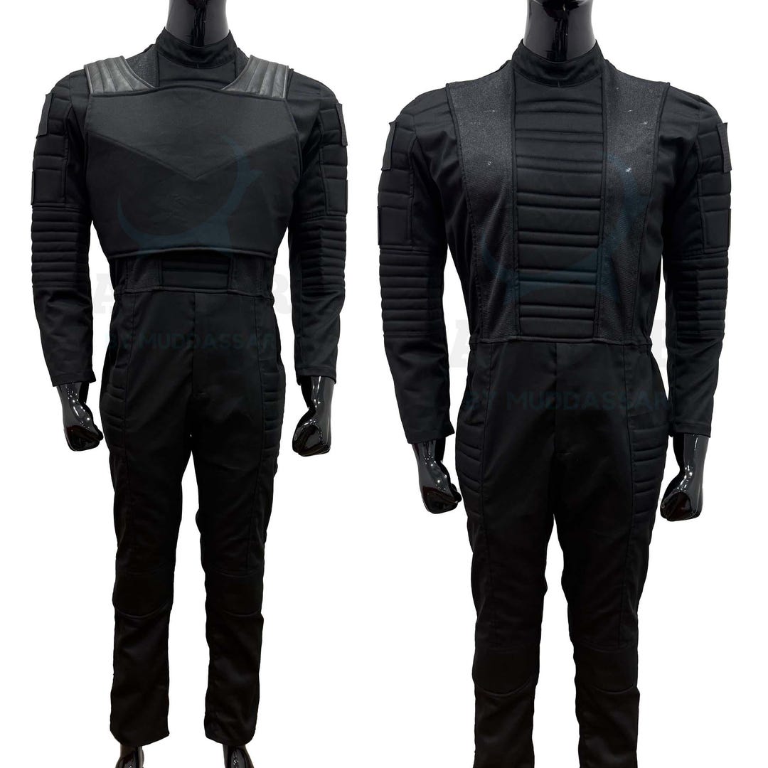 Black Flight Suit & Flak Vest Cosplay Set Customizable Bounty Hunter ...