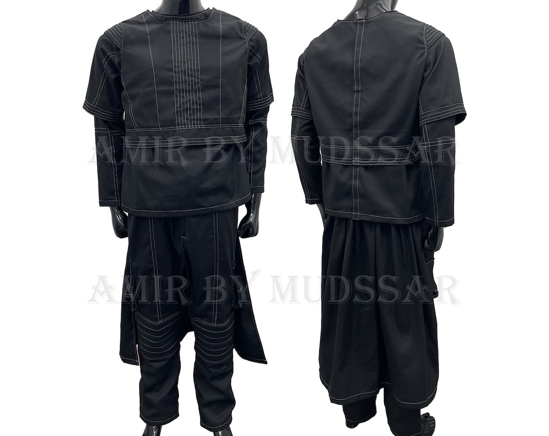 Customizable Black Space Warrior Flight Suit Cosplay Costume With Flak ...