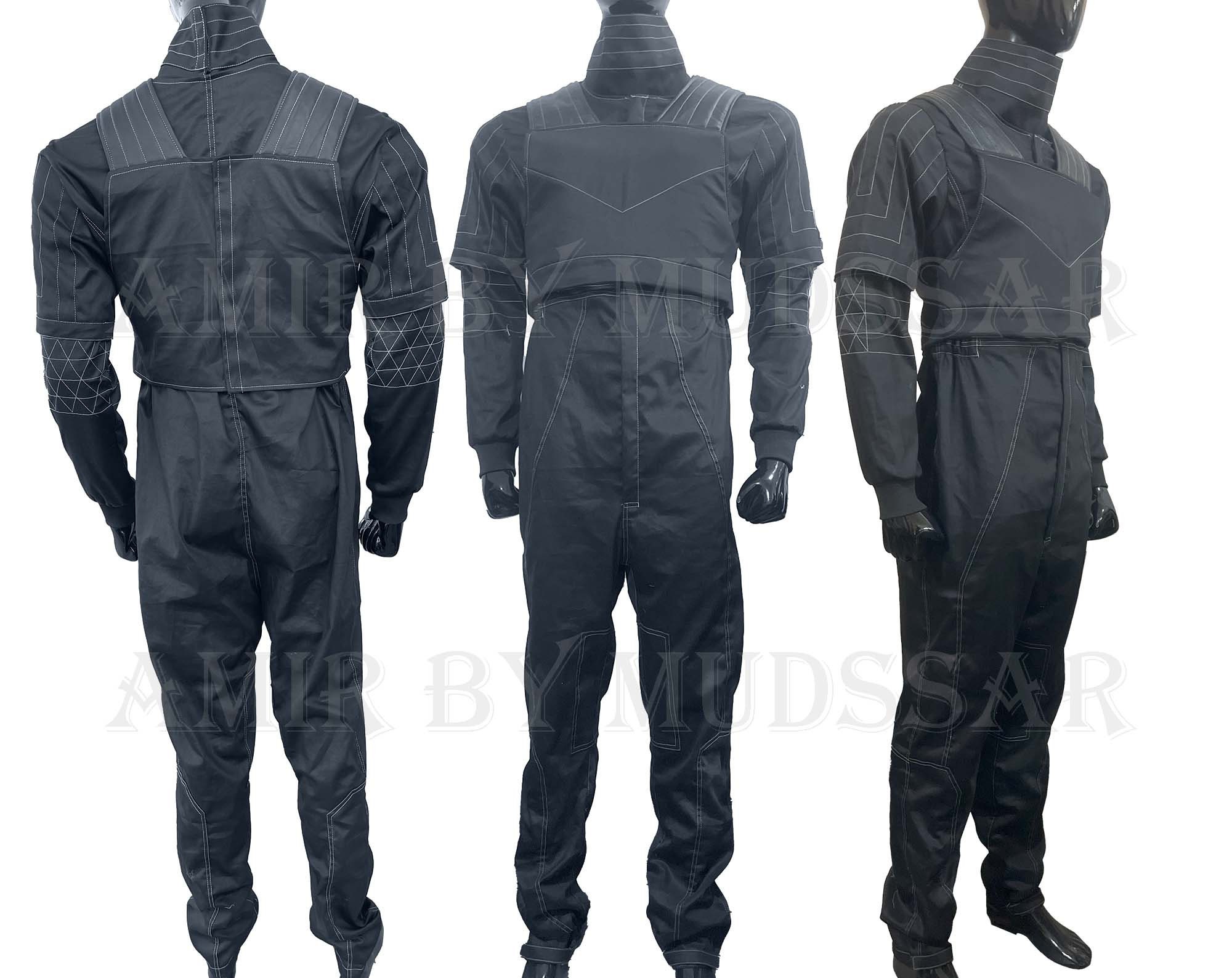 Black Flight Suit, Cosplay Costume, 2-piece Flak Vest and Suit Soft ...