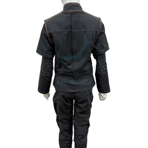 Custom Women's Grey Flight Suit & Flak Vest With Leather Accents Sci-fi ...