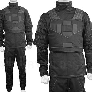 Black Flight Suit With Velcro, Cosplay Costume, 3-piece Flak Vest and ...