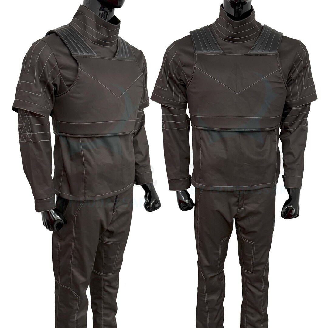 Brown Flight Suit With Flak Vest – 3-piece Bounty Hunter Cosplay Outfit ...