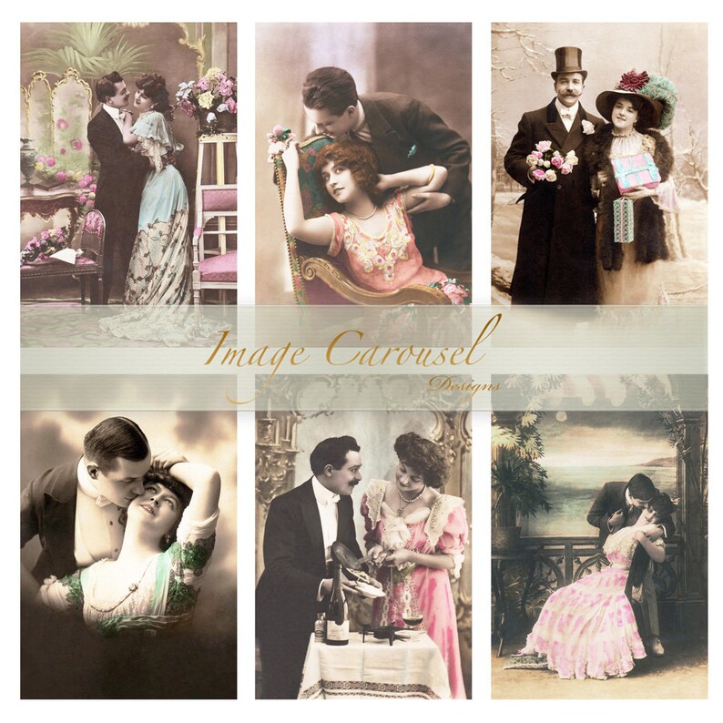Edwardian Love Couples Personal Commercial Use Antique Vintage Image ...