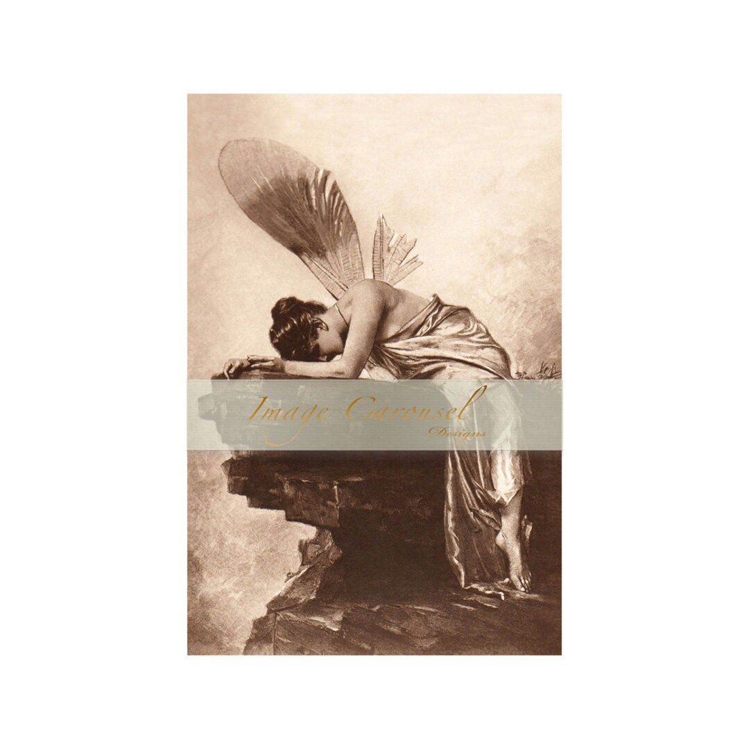 Broken Wing Fairy Art Personal Commercial Use Antique Vintage Image ...