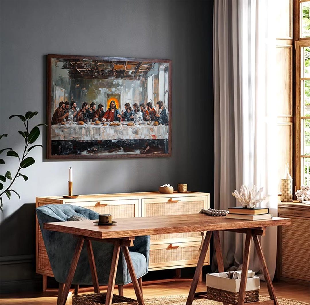 The Last Supper Canvas Christian Wall Art, Religious Decor, Faith-based ...