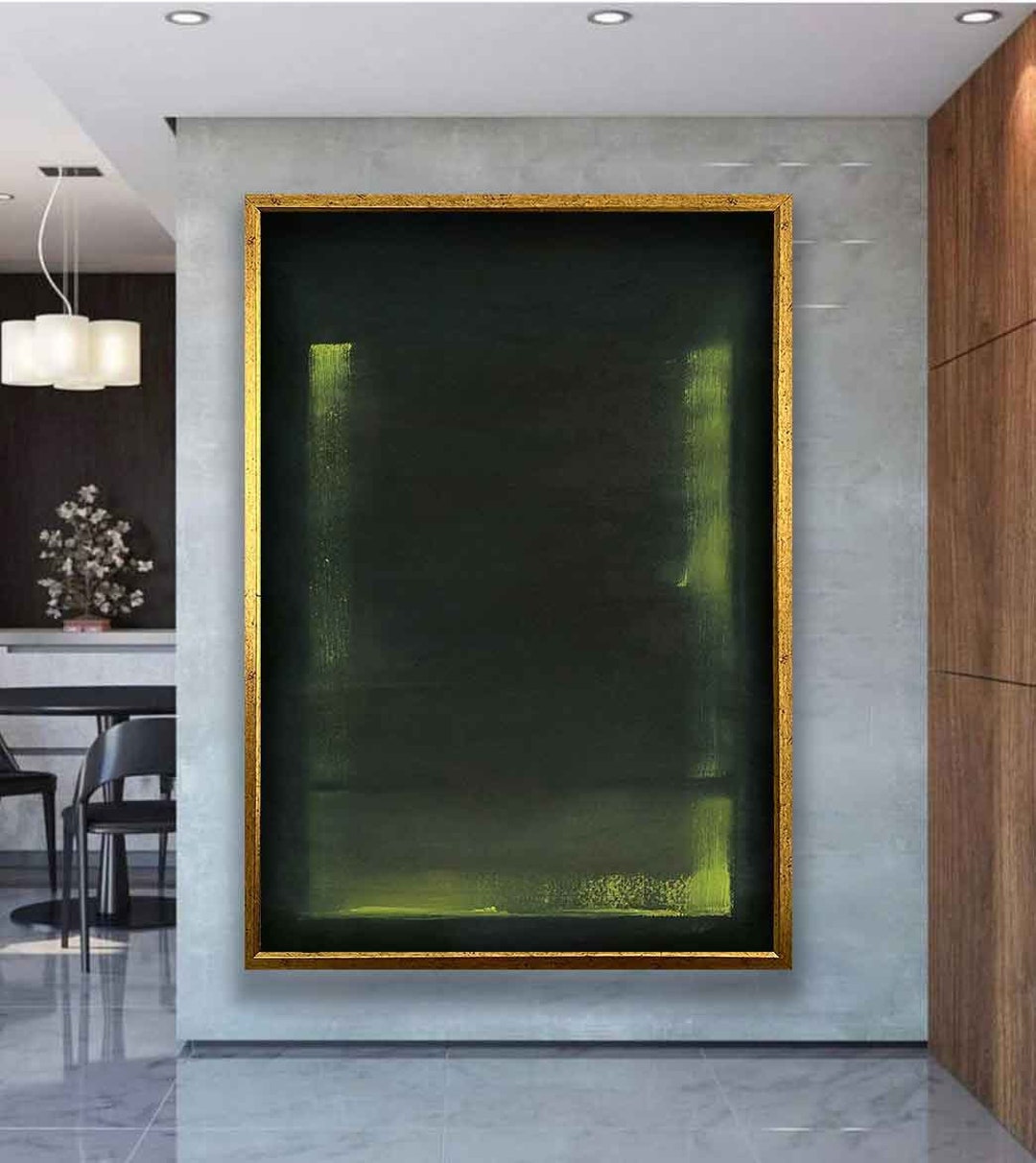 Mark Rothko Forest Green Canvas Painting, Mark Rothko Production, Green ...