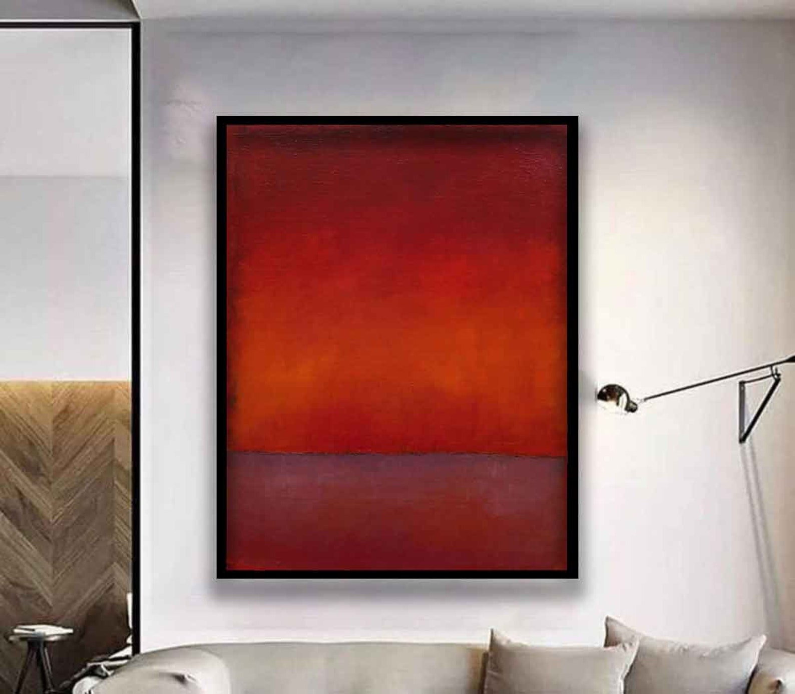 Mark Rothko Red Canvas Painting, Mark Rothko Production, Hellrot Mark ...