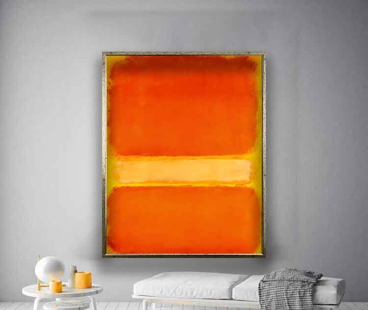 Mark Rothko Orange Yellow Canvas Painting, Mark Rothko Production ...