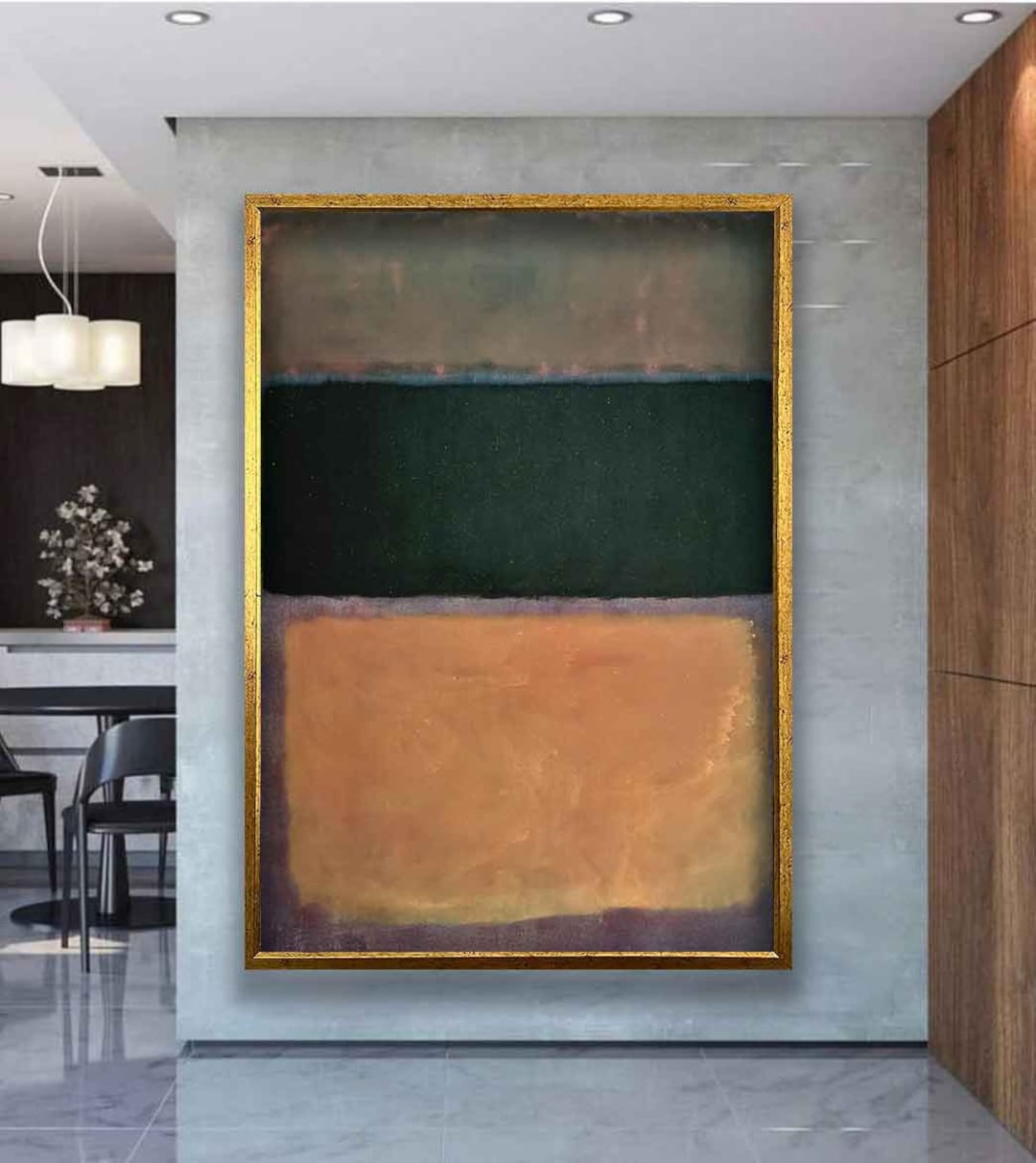Mark Rothko Dark Green Canvas Painting, Mark Rothko Production, Light ...