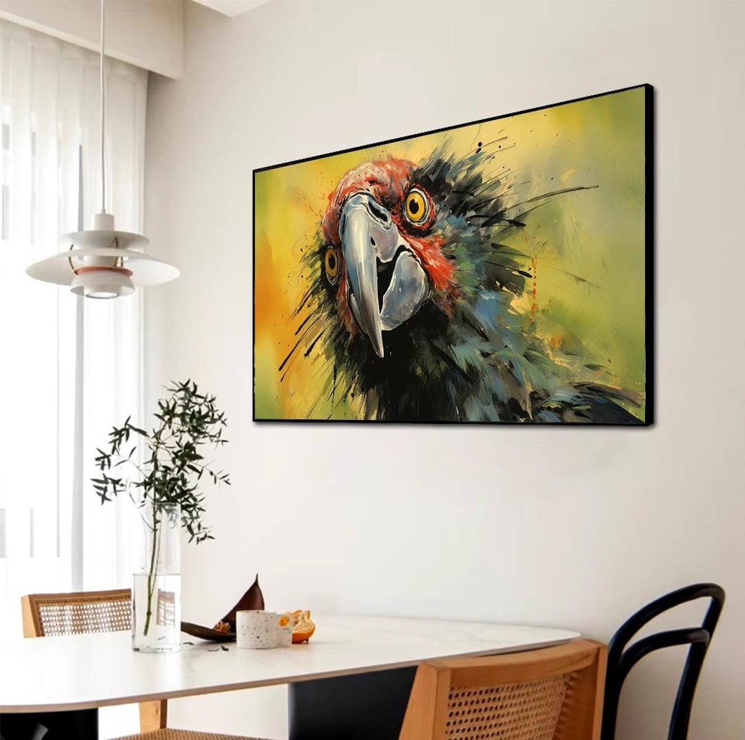 Explosive Cockatoo Art Print, Wild and Vivid Bird Portrait, Papua New ...