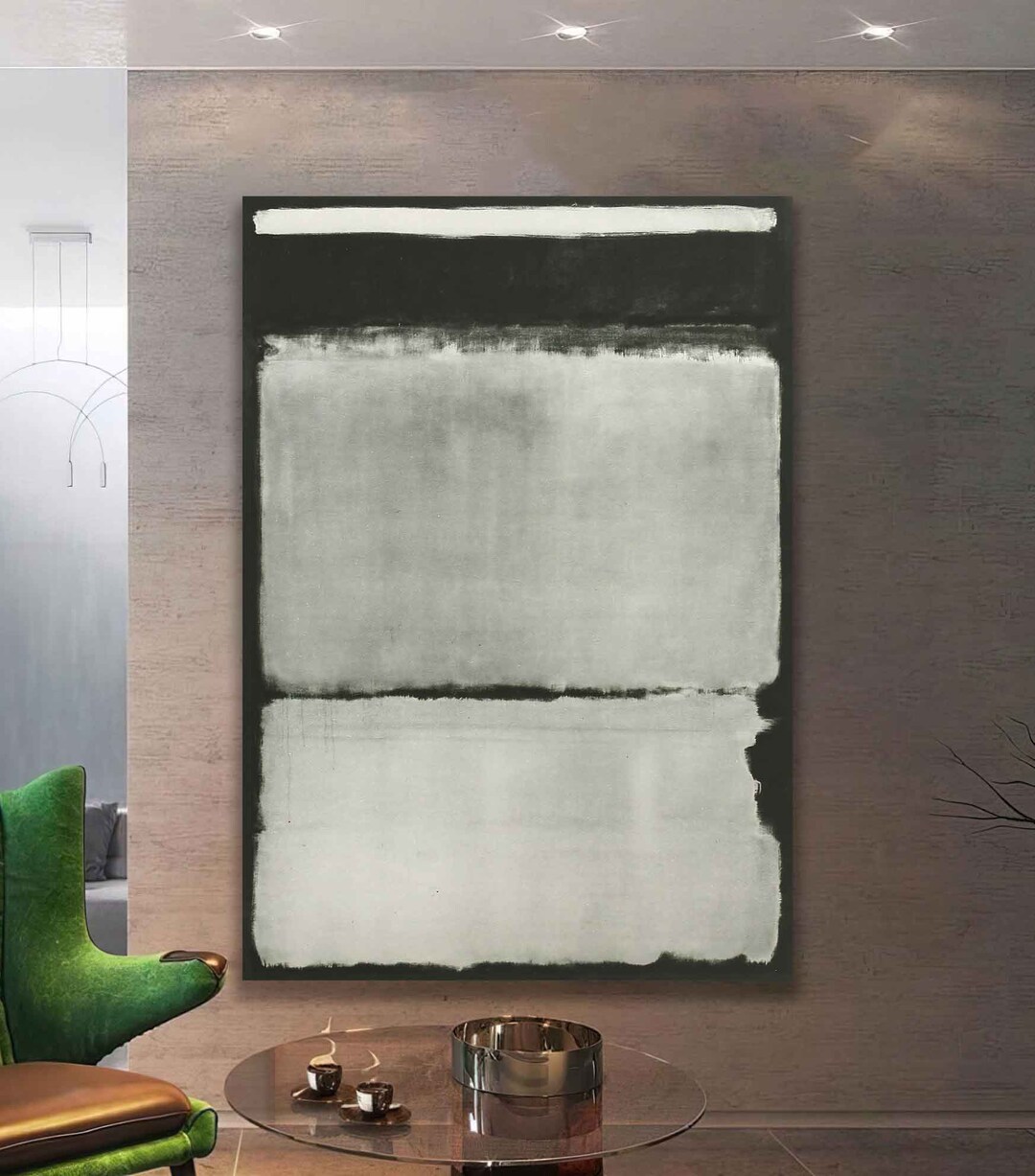 Mark Rothko Grey Black Canvas Painting, Mark Rothko Production, Black ...