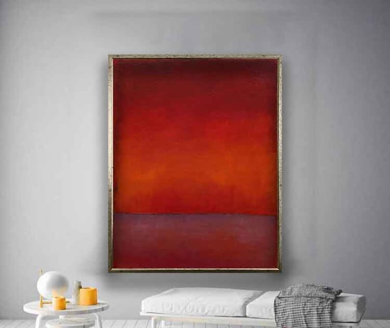 Mark Rothko Red Canvas Painting, Mark Rothko Production, Hellrot Mark ...