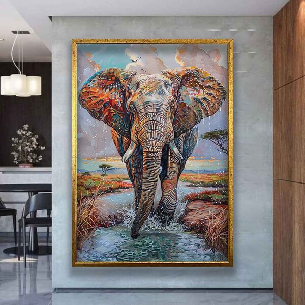 Elephant Canvas - Etsy