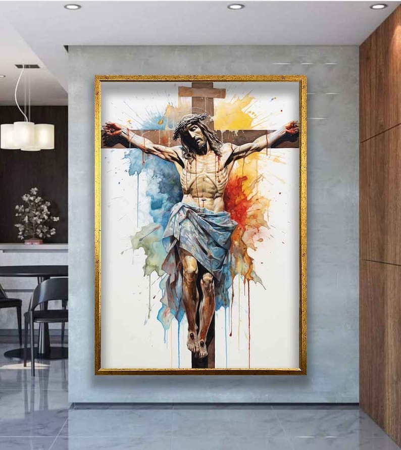 Jesus Christ Wall Art, Christian Religious Canvas Print Wall Decor ...