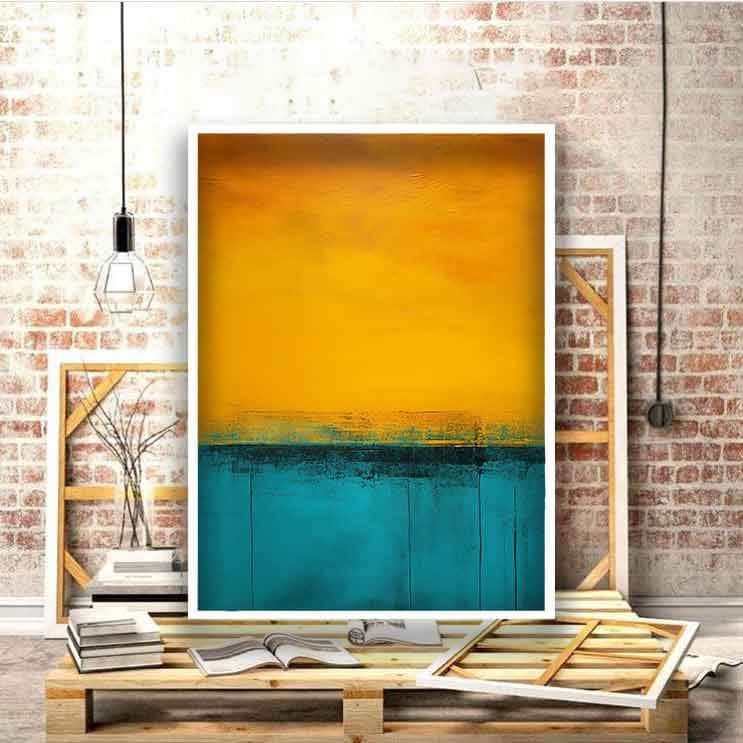 Mark Rothko Blue Yellow Canvas Painting, Mark Rothko Production, Yellow ...