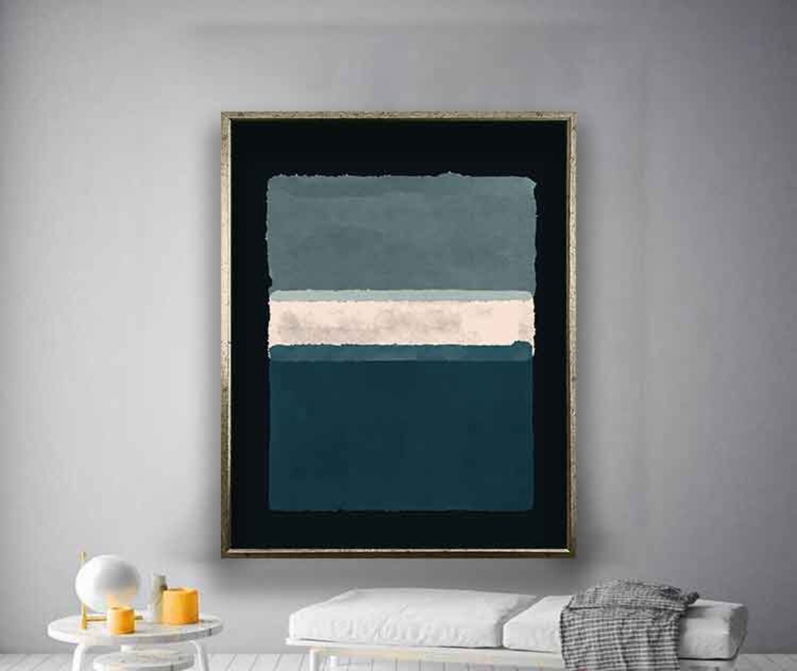 Mark Rothko Light Blue Canvas Painting, Mark Rothko Production, Grey ...