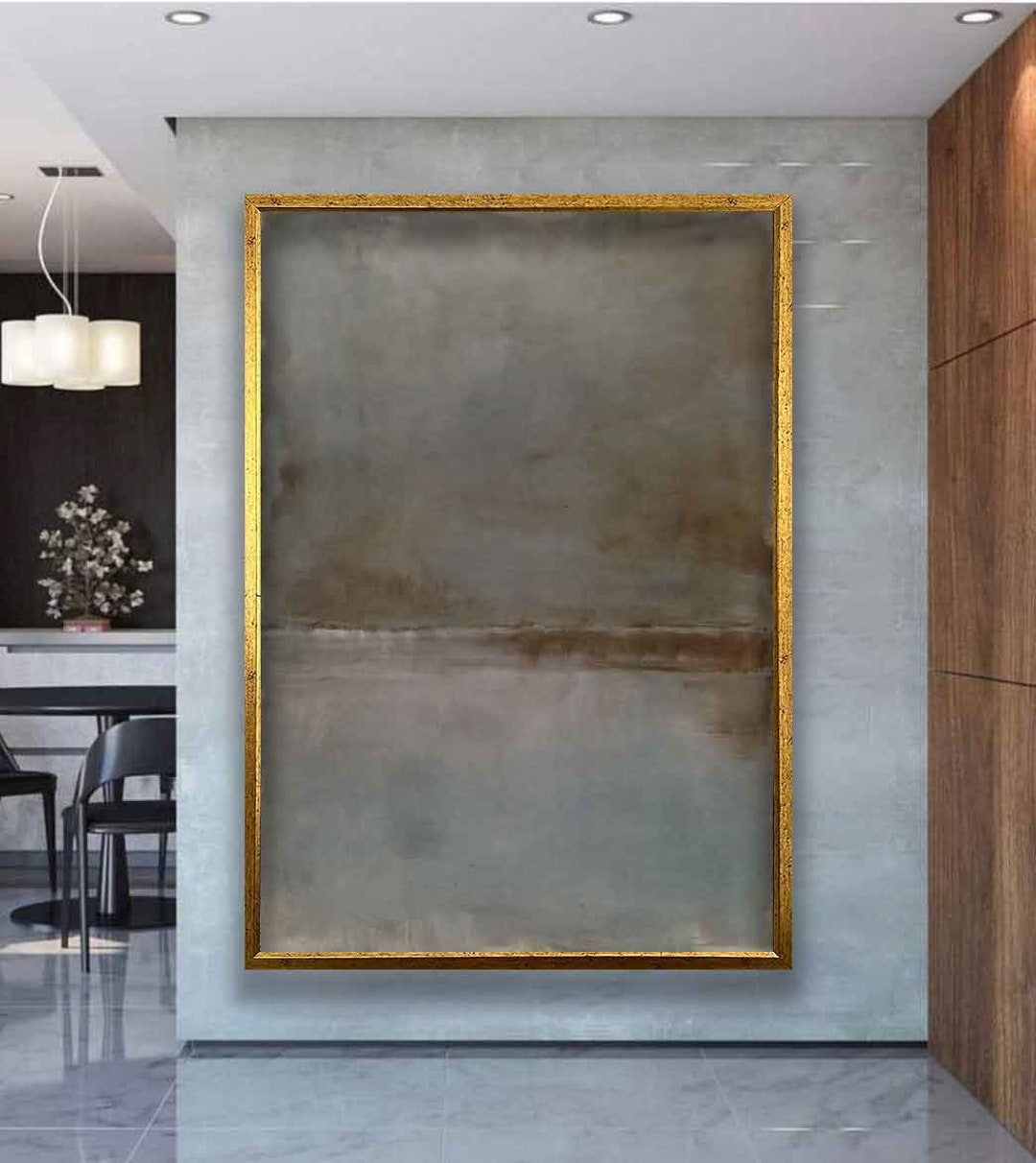 Mark Rothko Grey Canvas Painting, Mark Rothko Production, Dark Grey ...